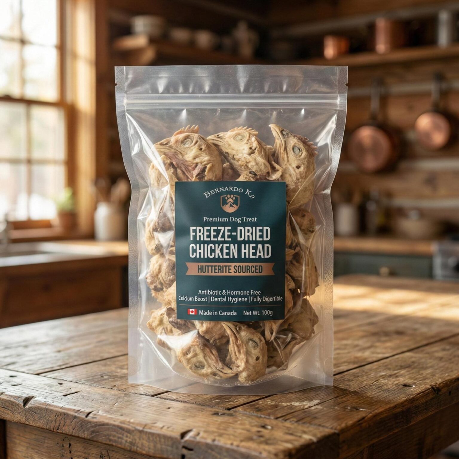 Freeze-Dried Chicken Heads | Whole Prey Raw Dog Treats